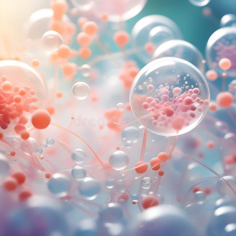 Germs Virus Bacteria Molecule Bubble Structure, Hi Tech Background ...