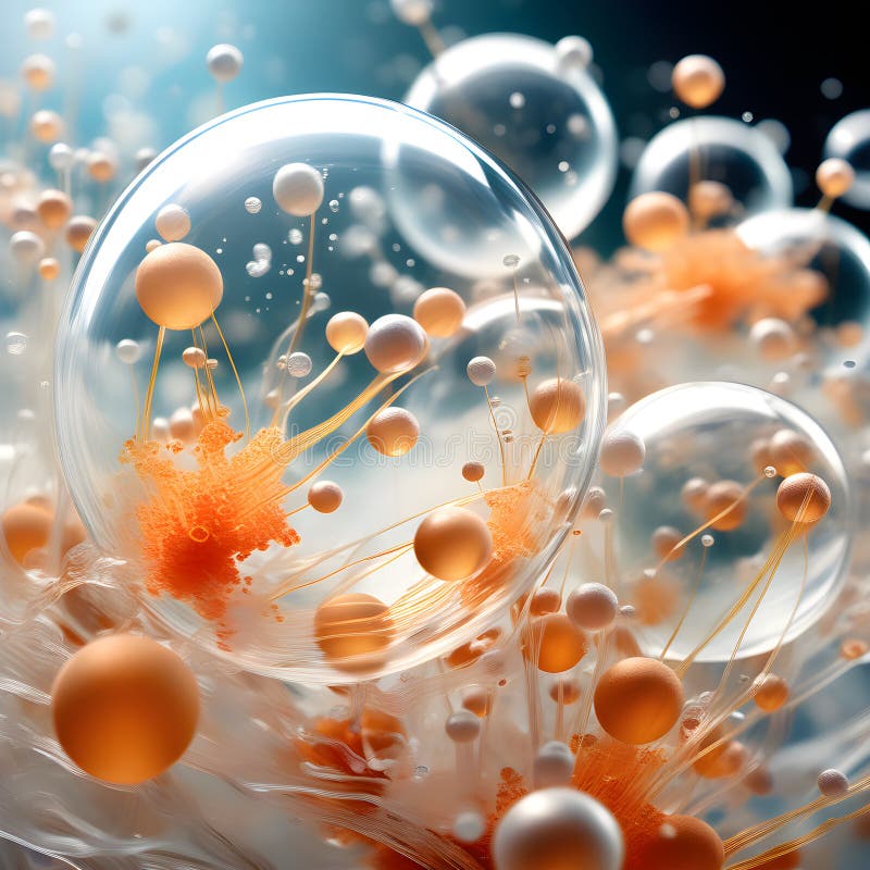 Germs Virus Bacteria Molecule Bubble Structure, Hi Tech Background ...