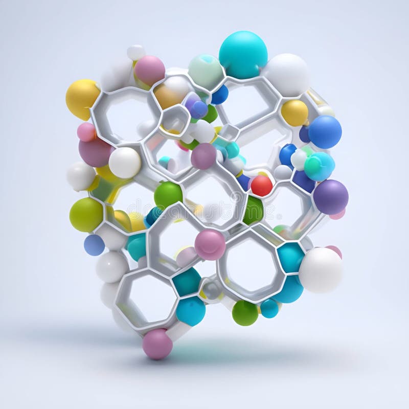 Germs Virus Bacteria Molecule Bubble Structure Hi Tech Background ...