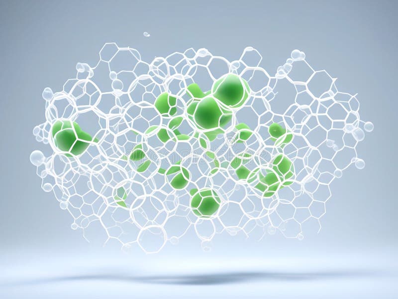 Germs Virus Bacteria Molecule Bubble Structure Hi Tech Background ...