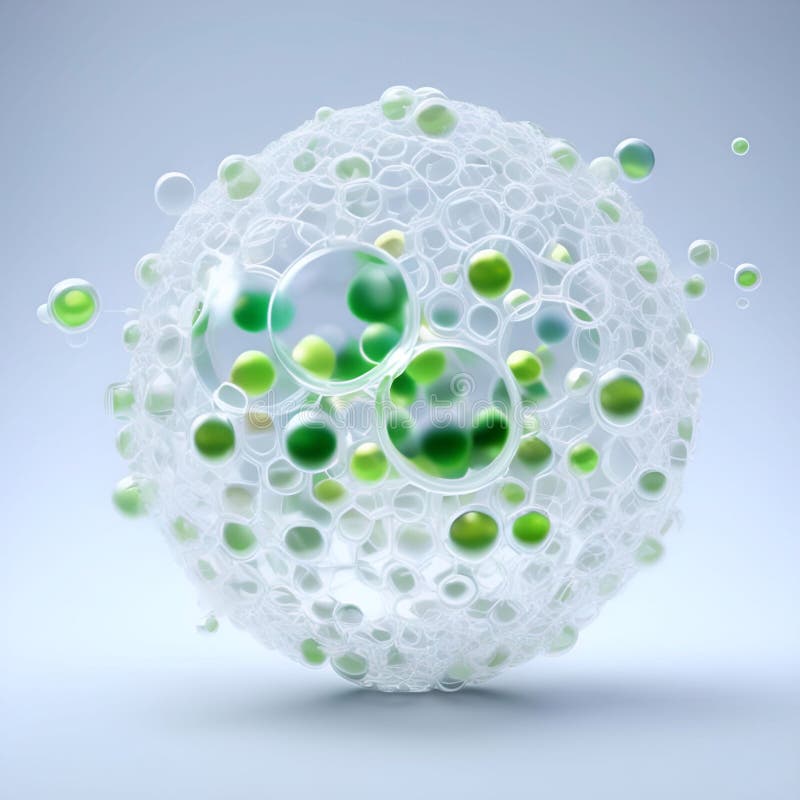 Germs Virus Bacteria Molecule Bubble Structure Hi Tech Background ...