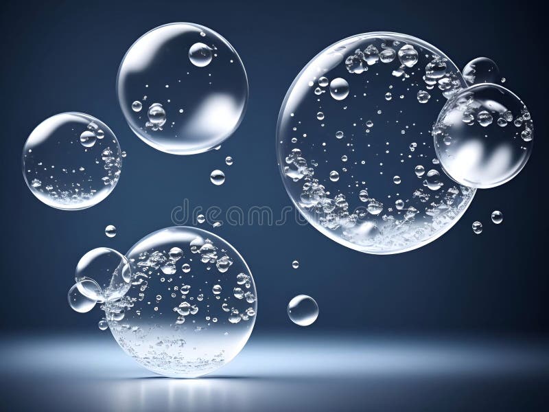 Germs Virus Bacteria Molecule Bubble Structure Hi Tech Background ...