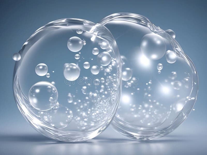 Germs Virus Bacteria Molecule Bubble Structure Hi Tech Background ...