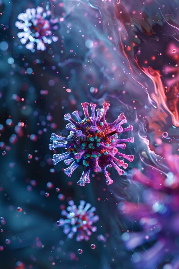 Germs, Viruses Close-up Under a Microscope Stock Photo - Image of ...