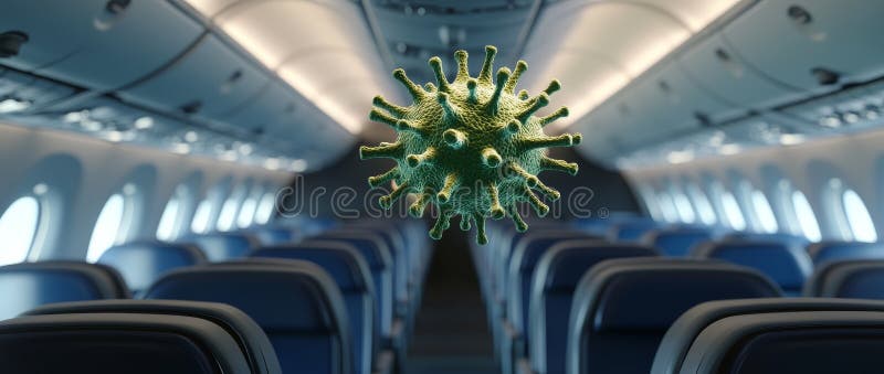 Germs and Viruses Float through the Air Inside an Airplane Cabin during ...