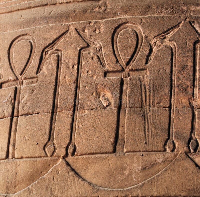 Geroglifico Di Simbolo Di Ankh Fotografia Stock - Immagine di ...