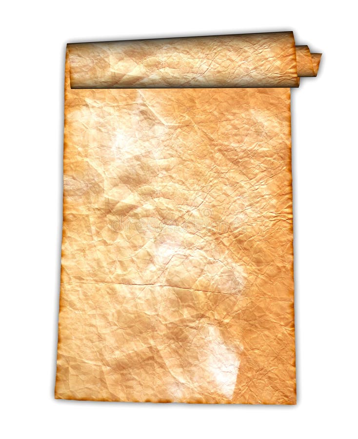 Altes Pergament Der Rolle Und Des Blattes. Stockbild - Bild von ...