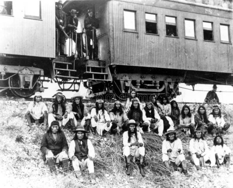 Geronimo And Fellow Apache Indian Prisoners On Their Way To Florida By ...