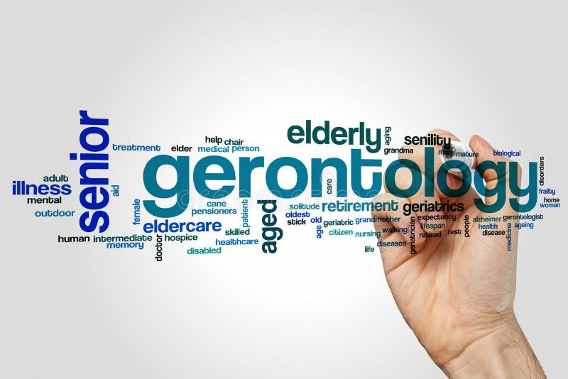 Gerontology word cloud stock illustration. Illustration of people ...
