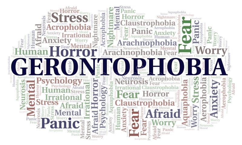 Gerontophobia Concept, Cartoon Illustration Stock Vector - Illustration ...