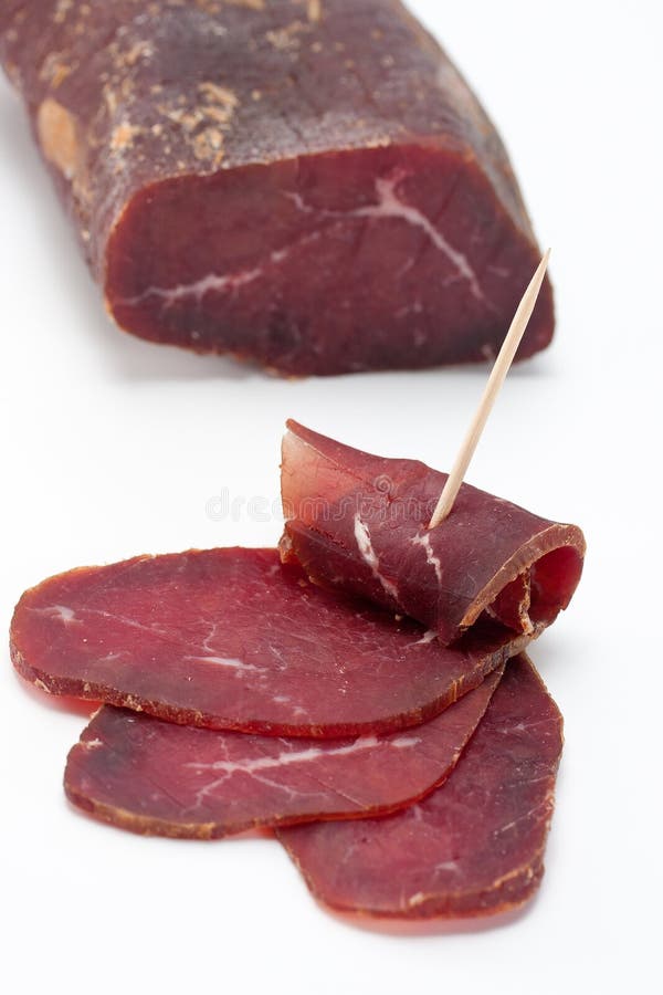 Gerookt Droog Rundvlees stock foto. Image of aroma, achtergrond - 23423798