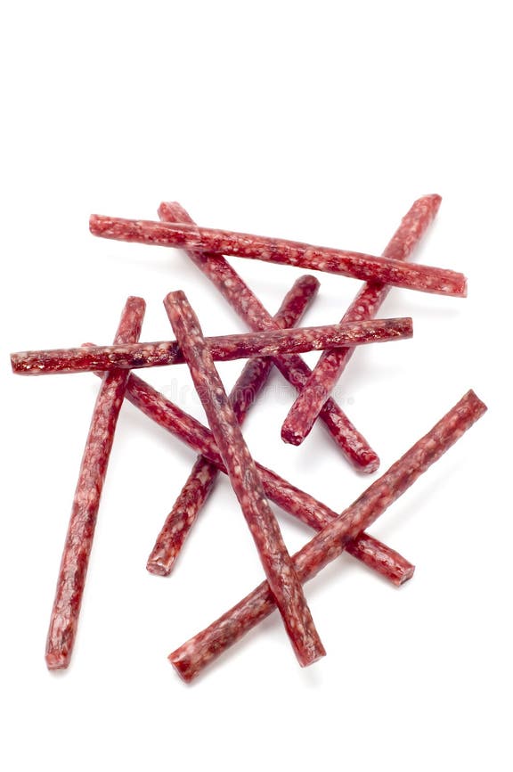 Macro Van Een Kleine Gerookte Worst Stock Foto - Image of worstje ...