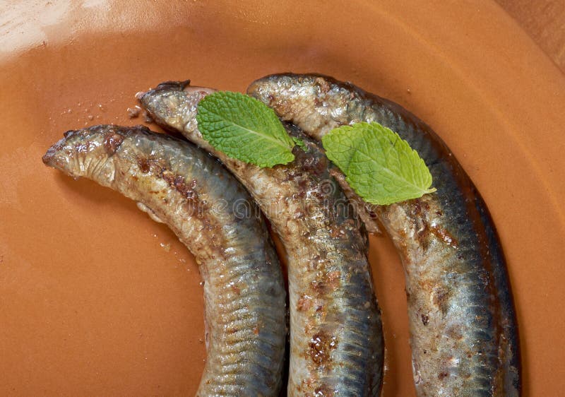 Geroosterde lamprei stock afbeelding. Image of lamprei - 28543049