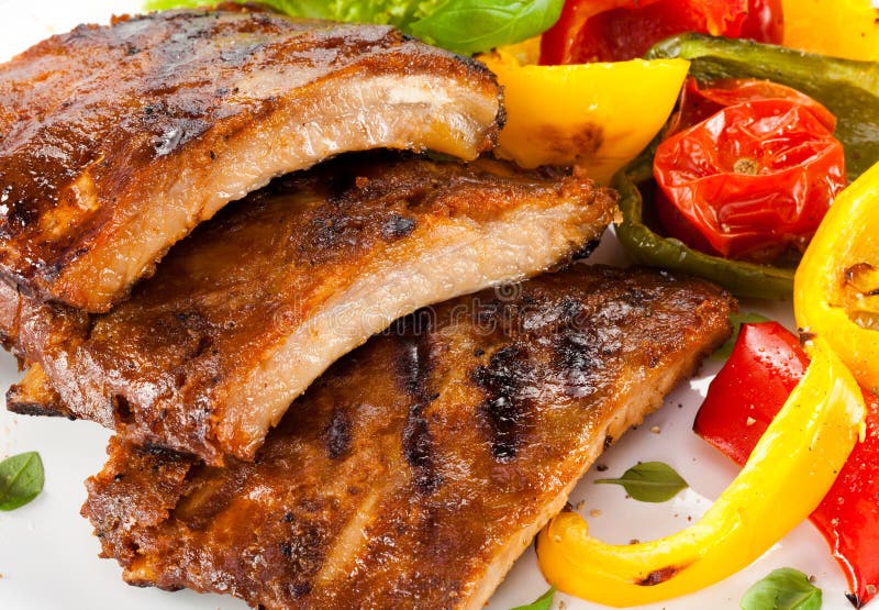 Geroosterde ribben stock afbeelding. Image of horizontaal - 36653391