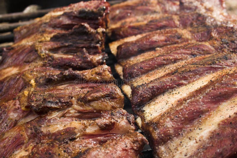 Geroosterde Ribben stock foto. Image of varkensvlees, heet - 5455482