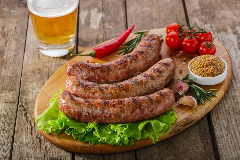 Gebraden Worst stock foto. Image of worst, diner, koken - 17135464