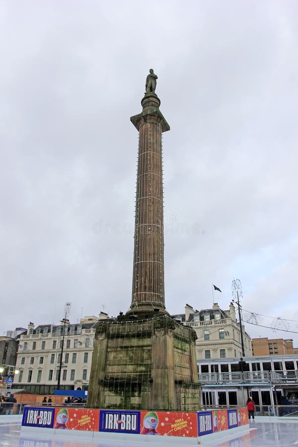 Gerth Monumental Pillar in George Square, Glasgow, UK Editorial Photo ...
