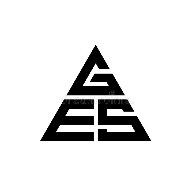 GES Triangle Letter Logo Design with Triangle Shape. GES Triangle Logo ...