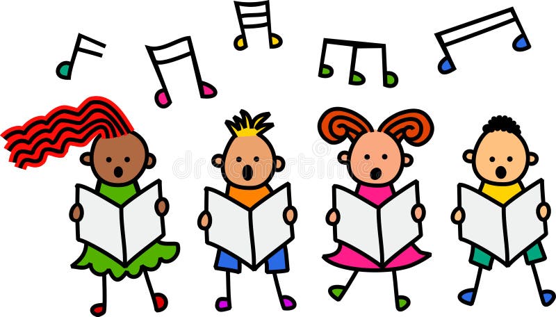 Chor-Gesanglinie Ikonenkonzept Chor-Gesangvektor Lineare Illustration ...