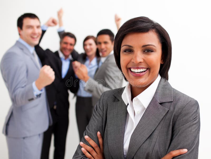 Geschäftsleute, Die Einen Erfolg Feiern Stockfoto - Bild von kaukasisch ...