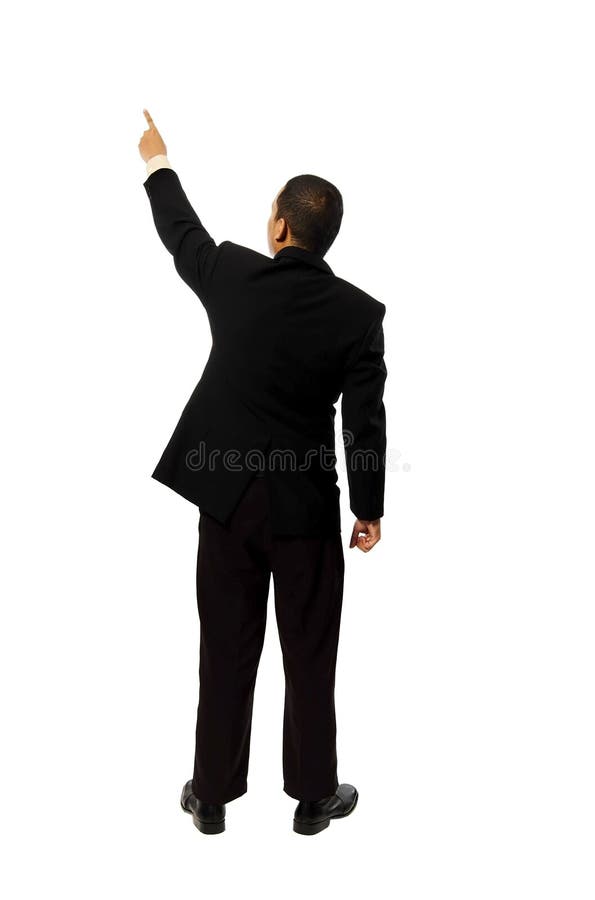 Zeigen auf etwas im Awe stockfoto. Bild von finger, attraktiv - 25104700