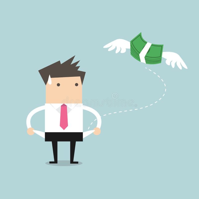 Kein Geldkonzept vektor abbildung. Illustration von erwachsener - 76697411