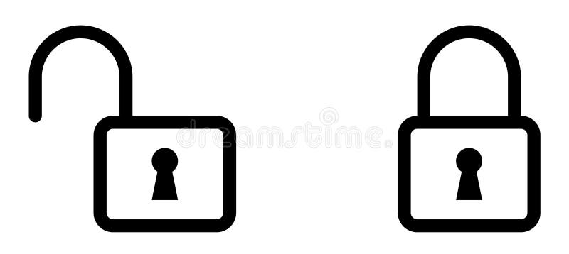 Geschetst: Slotpictogram - Symbool Vector Illustratie - Illustration of ...