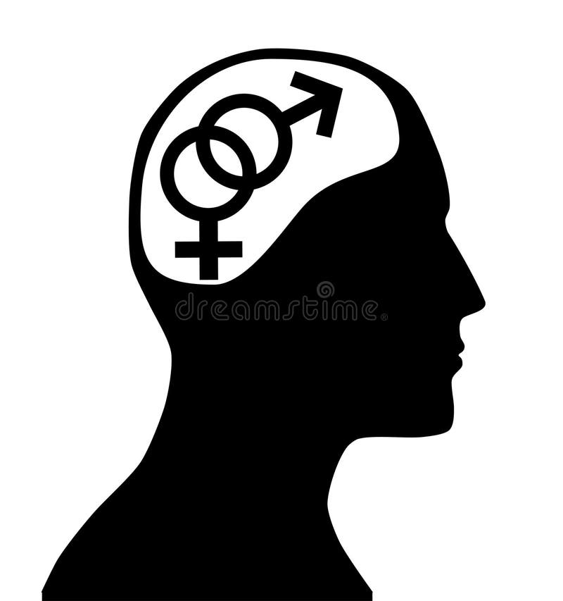 Geschlechtszeichen Im Hinterkopf Behalten Vektor Abbildung ...