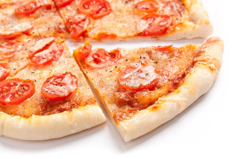 Geschmackvolle Geschnittene Pizza Stockfoto - Bild von nahrhaft ...