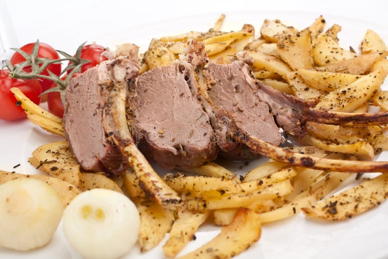 Lamm-Rippen mit Thymian stockfoto. Bild von fleisch, knochen - 39153296