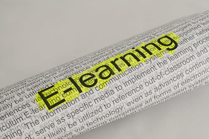 Geschriebenes Text E-Learning Auf Papier Stockbild - Bild von idee ...