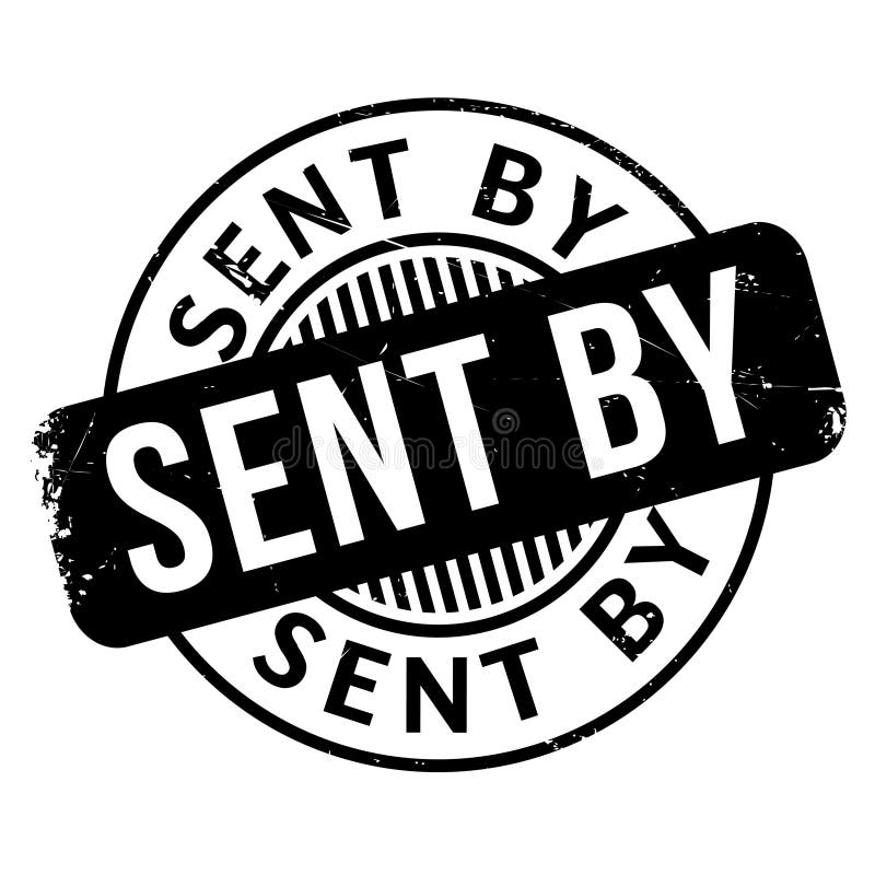 Gesendet Durch Roten Stempel Stock Abbildung - Illustration von ...