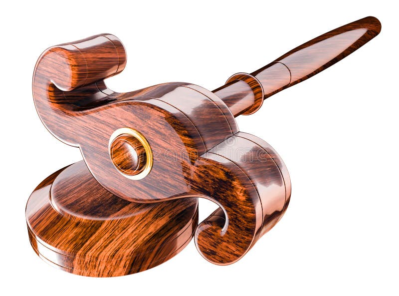 Gesetzeshammer-Paragraphsymbol Stock Abbildung - Illustration von ...