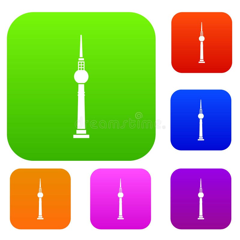 Gesetzte Sammlung Des Turms Vektor Abbildung - Illustration von ...