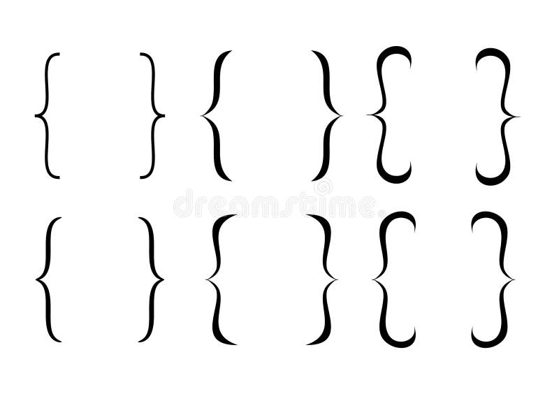 Gesetzte Vektorsammlung Der Klammer Stock Abbildung - Illustration von ...