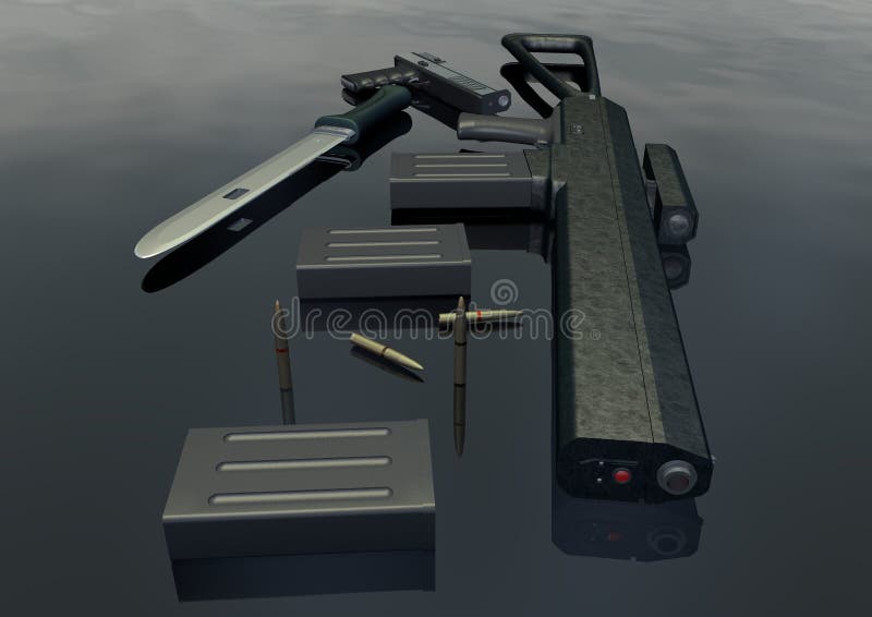 - Gesetztes Bild 5 Der Waffe Stock Abbildung - Illustration von messer ...