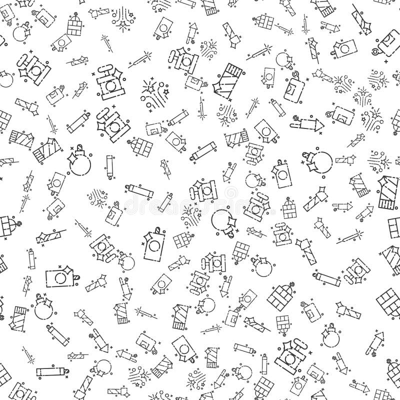 Gesetztes Muster Der Pyrotechnik Vektor Abbildung - Illustration von ...