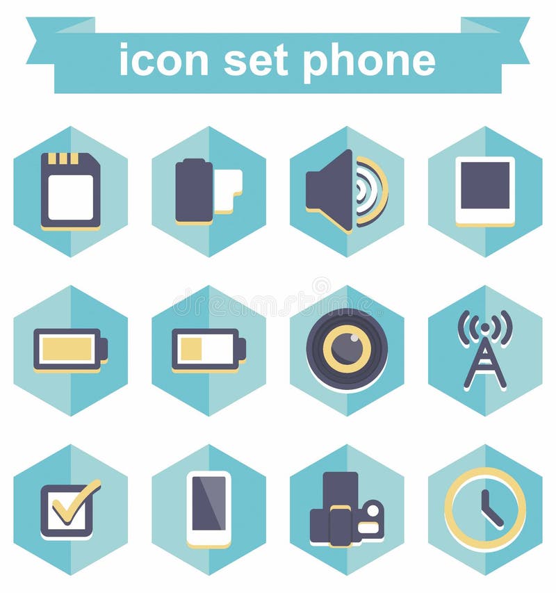 Gesetztes Telefon Der Ikone Vektor Abbildung - Illustration von ...