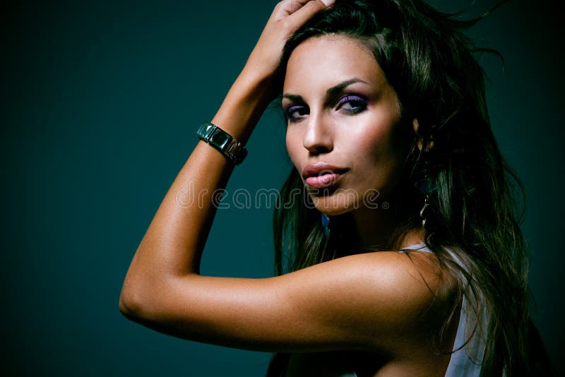 Gesicht Einer Herrlichen Jungen Frau Stockbild Bild Von Brunette