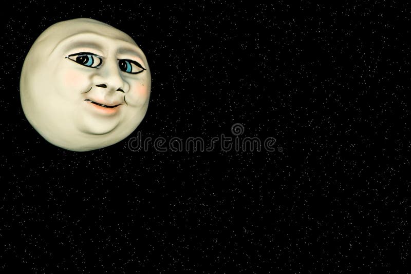 Gesicht Im Mond-Ausschnitt Pfad Stockbild - Bild von pfad, lächeln: 6817813