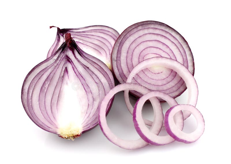 Gesneden rode ui stock foto. Image of voedsel, purper - 21713106