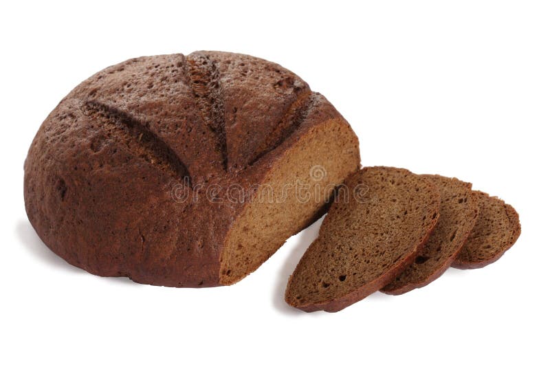 Gesneden zwart brood stock foto. Image of besnoeiing - 10864804