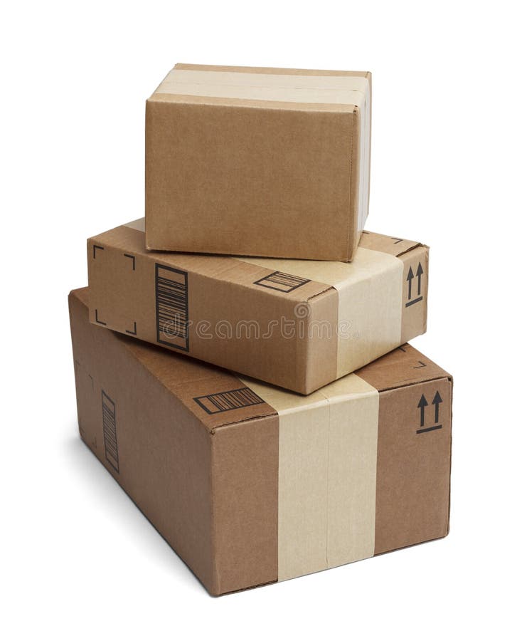 Gestapelde Dozen stock foto. Image of bruin, bureau, breekbaarheid ...