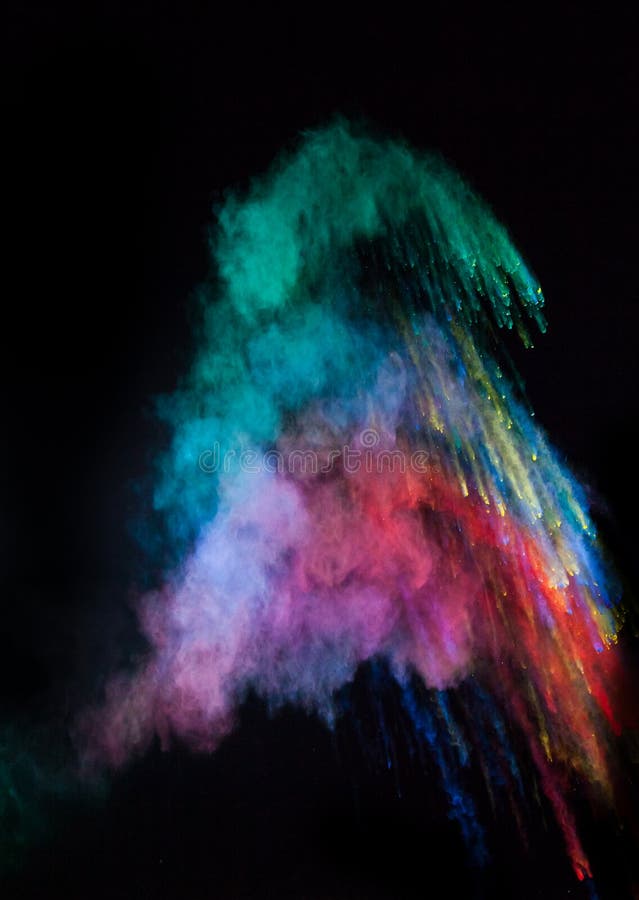 Farbiges Pulver stockfoto. Bild von splatter, getrennt - 32178904