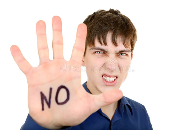 Geste de refus image stock. Image du main, chemise, isolement - 37675815