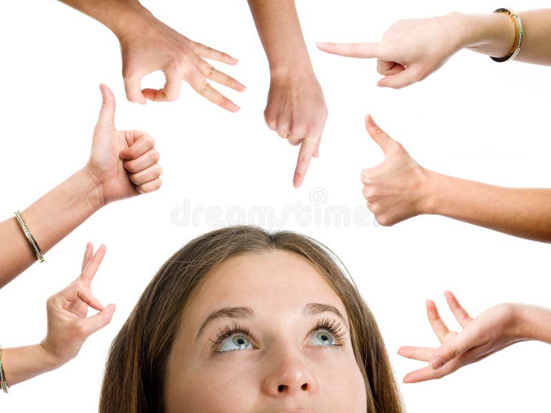 Set Med Handgester, Isolerade Fotografering för Bildbyråer - Bild av ...