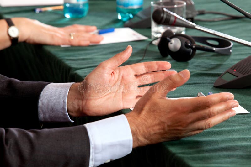 Male Politician Talk in Public Stock Image - Image of speech, gestures ...