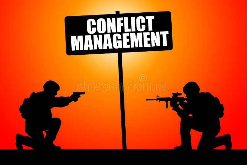 Gestion de conflit illustration stock. Illustration du compromis - 49090757