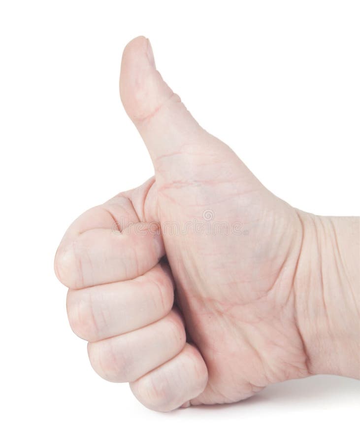 Gesto De Mano Perfectamente Aislado En El Fondo Blanco Foto de archivo ...