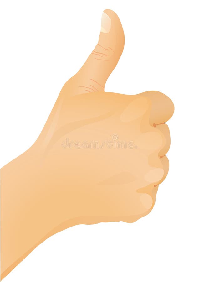 Gesto Di Mano - Pollice in Su Illustrazione Vettoriale - Illustrazione ...